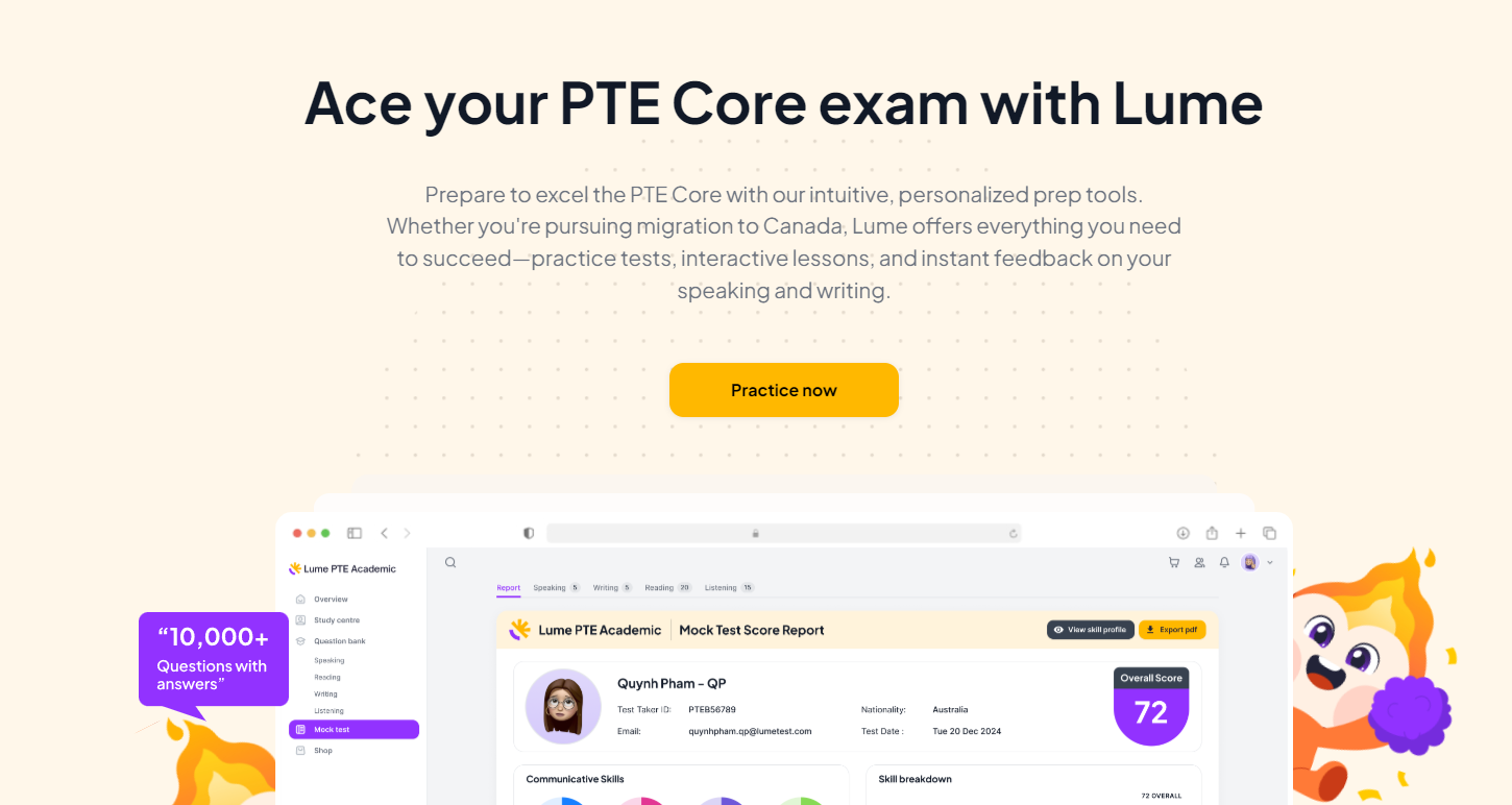 PTE Core FREE Practice Tests & Exam Preparation With LUME